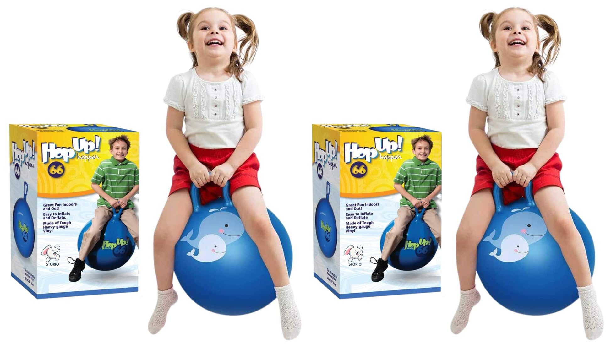 Buy Storio Sit and Bounce Rubber Hop Ball for Boys Girls Toys, 17 ...