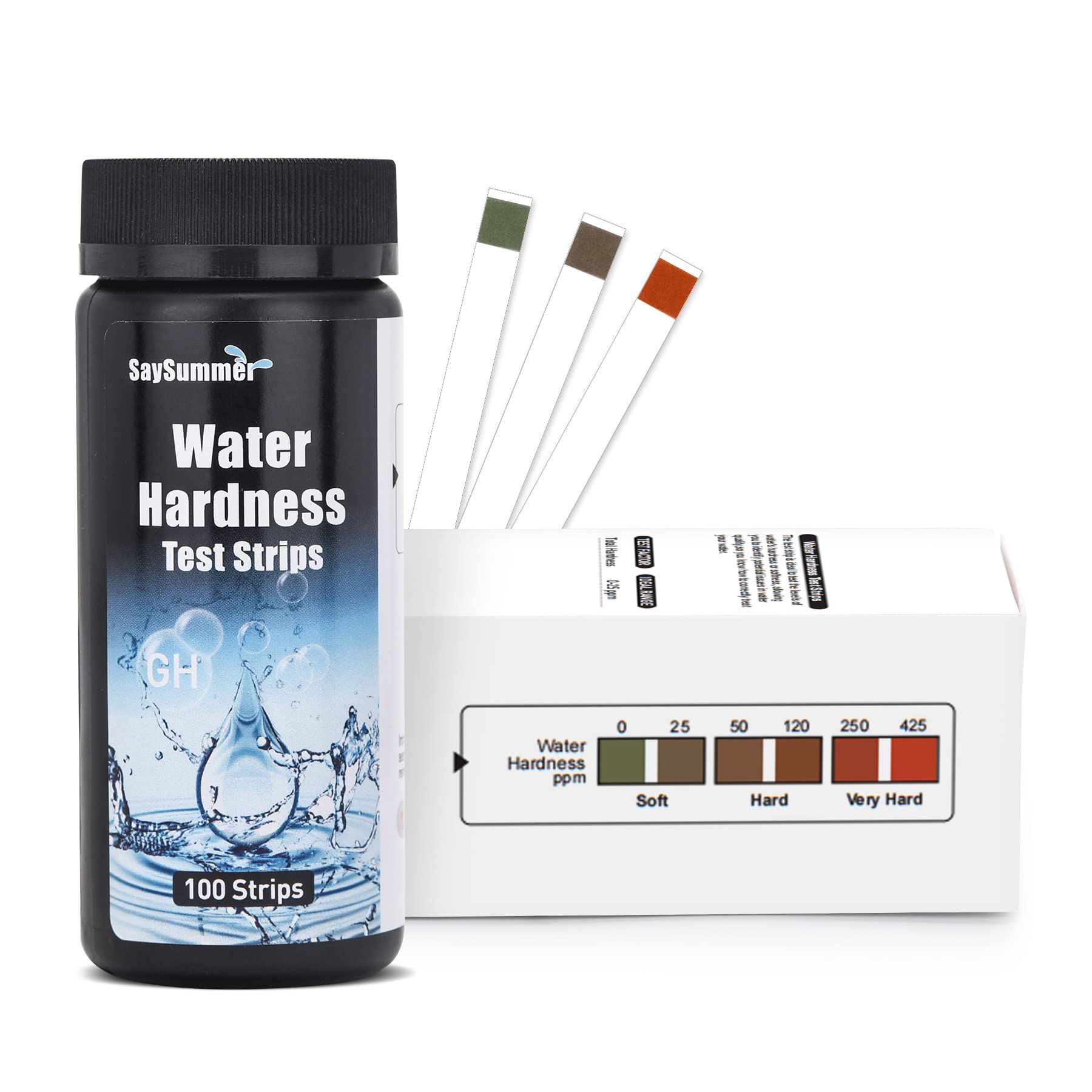 Buy Water Hardness Test Strips 100 Count, Water Hardness Test Kit with ...