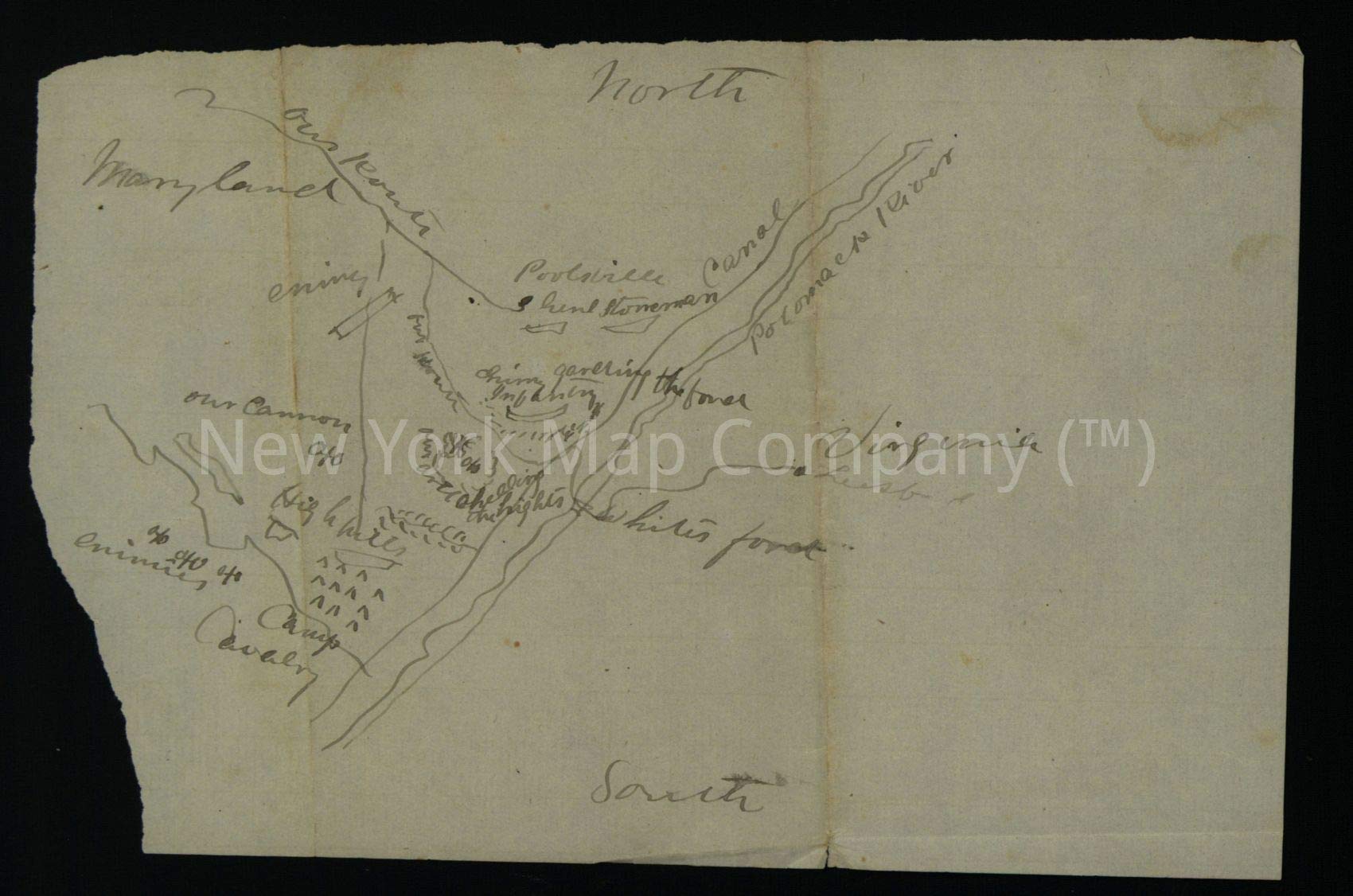 Buy Poolesville, Maryland|Hand-Drawn by Chiswell Dabney of a Cavalry ...