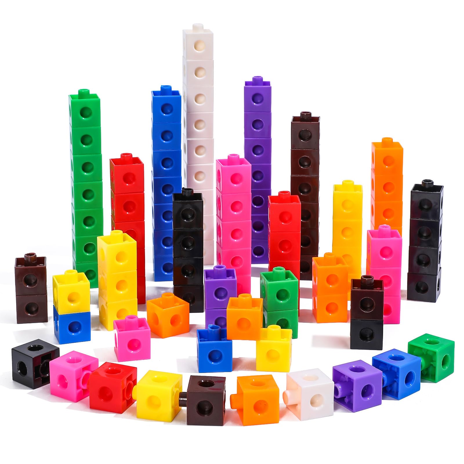 Snapklik.com : Number Block - Set Of 100 - Educational Math Cubes For ...