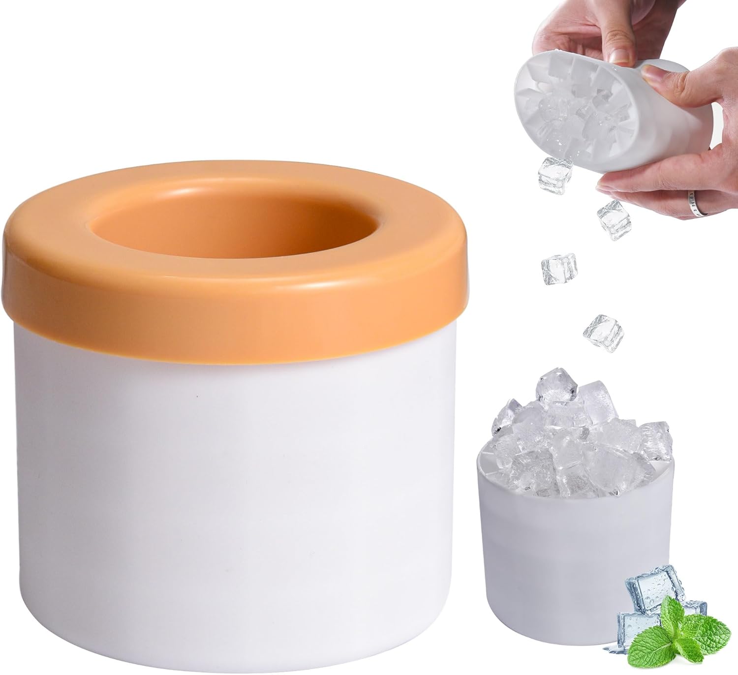 Amazon.com: Omecon Silicone Cylinder Ice Cube Tray, Mini Ice Maker Cup ...