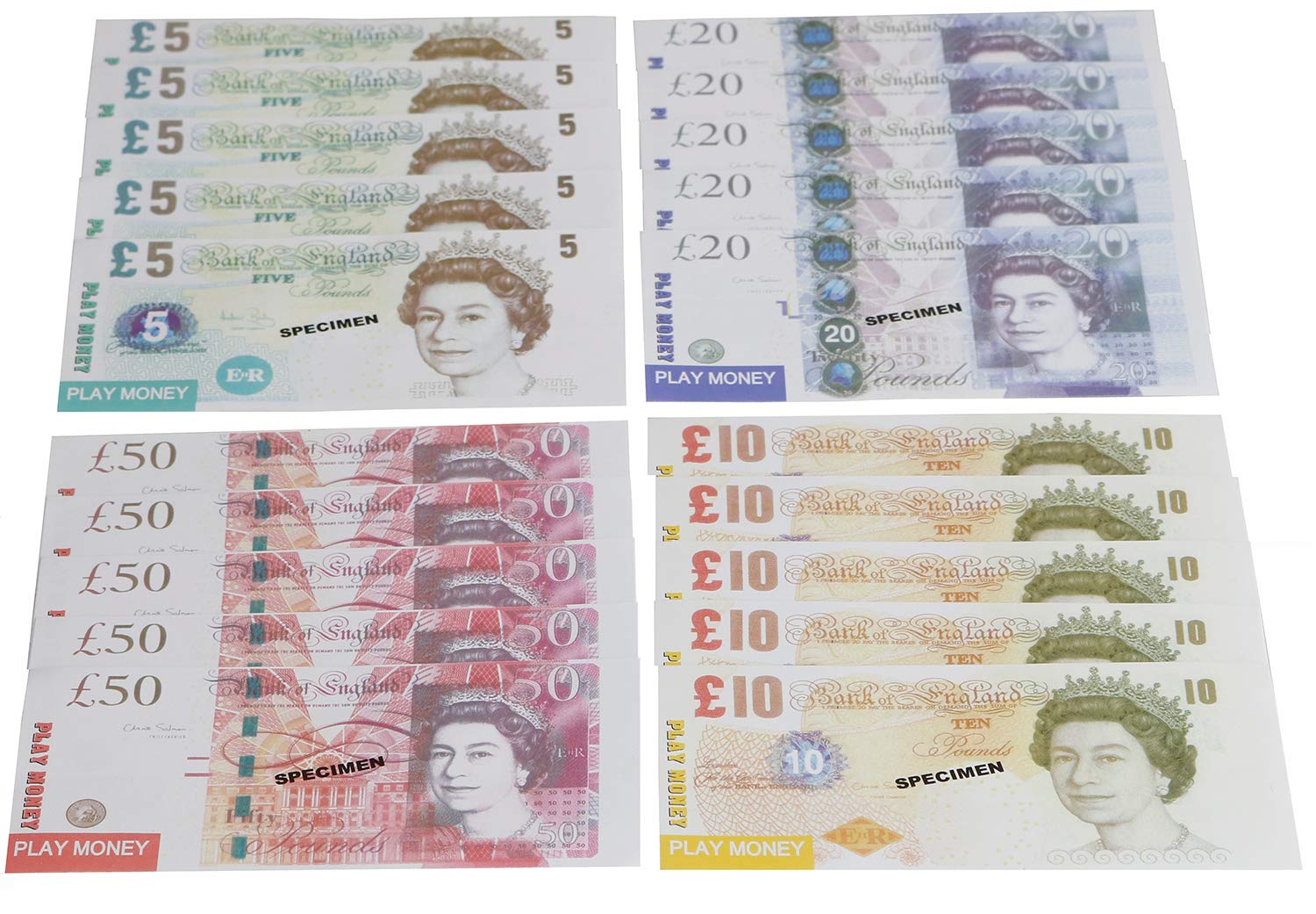 Sterling Pound Play Money Currency for Educational Learning, Bank and ...