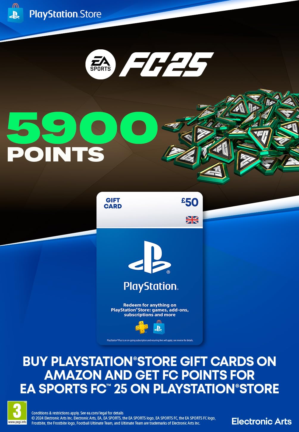 PlayStation Store Gift Card for FC 25 Ultimate Team - 5900 FC Points ...