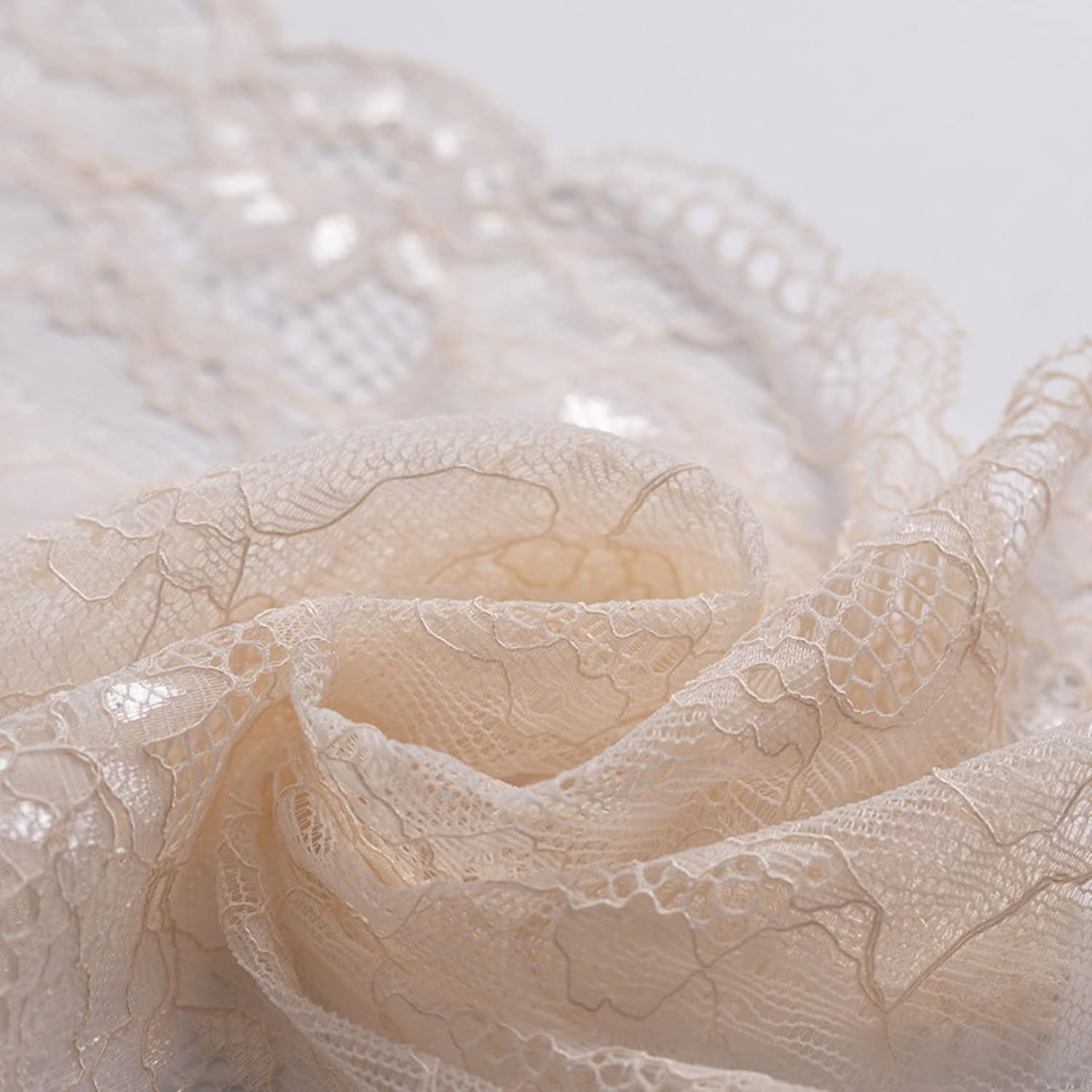 Amazon.com: OUSIKA 1 Yard Lace Fabric Soft Lace Ribbon Trim Fabric for ...