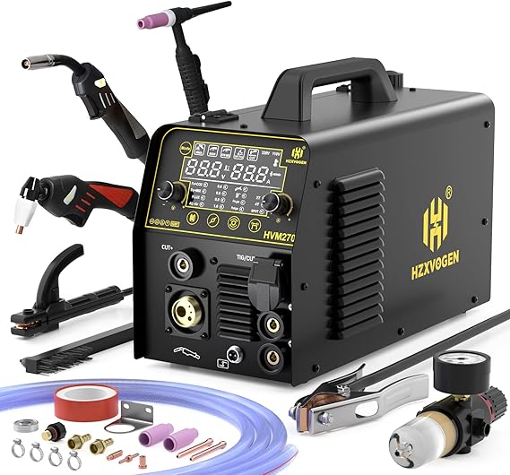H HZXVOGEN MIG Welder, 200A Plasma Cutter Welder Combo, 7 in 1 Gas MIG/Gasless Flux Core MIG ...