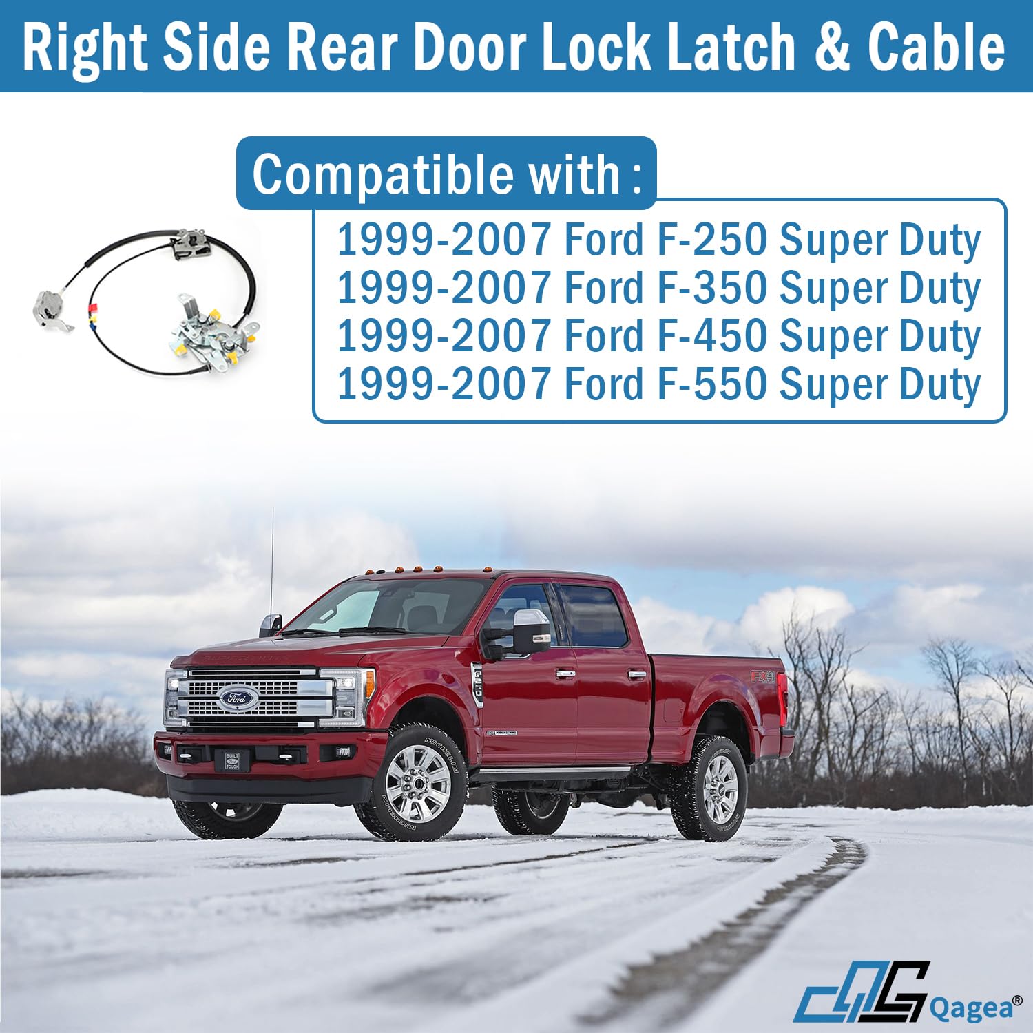Snapklik.com : Rear Door Lock Latch & Cable - Right Passenger Side ...