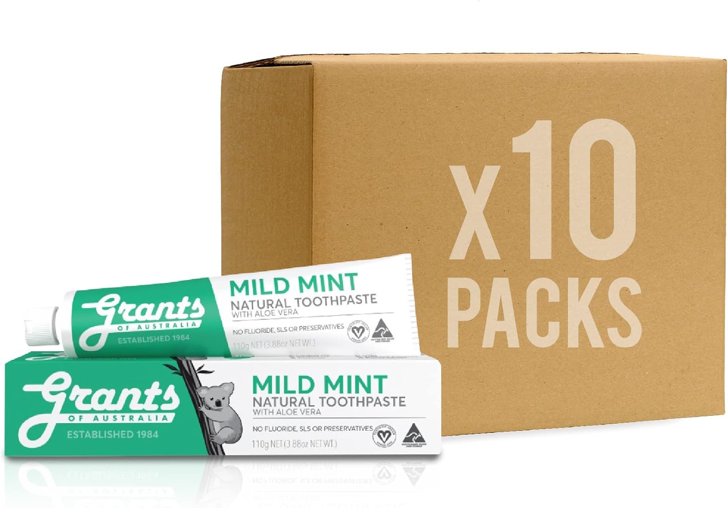 Amazon.com: [10x 3.88 oz] Grant's Mild Mint Natural Toothpaste with ...