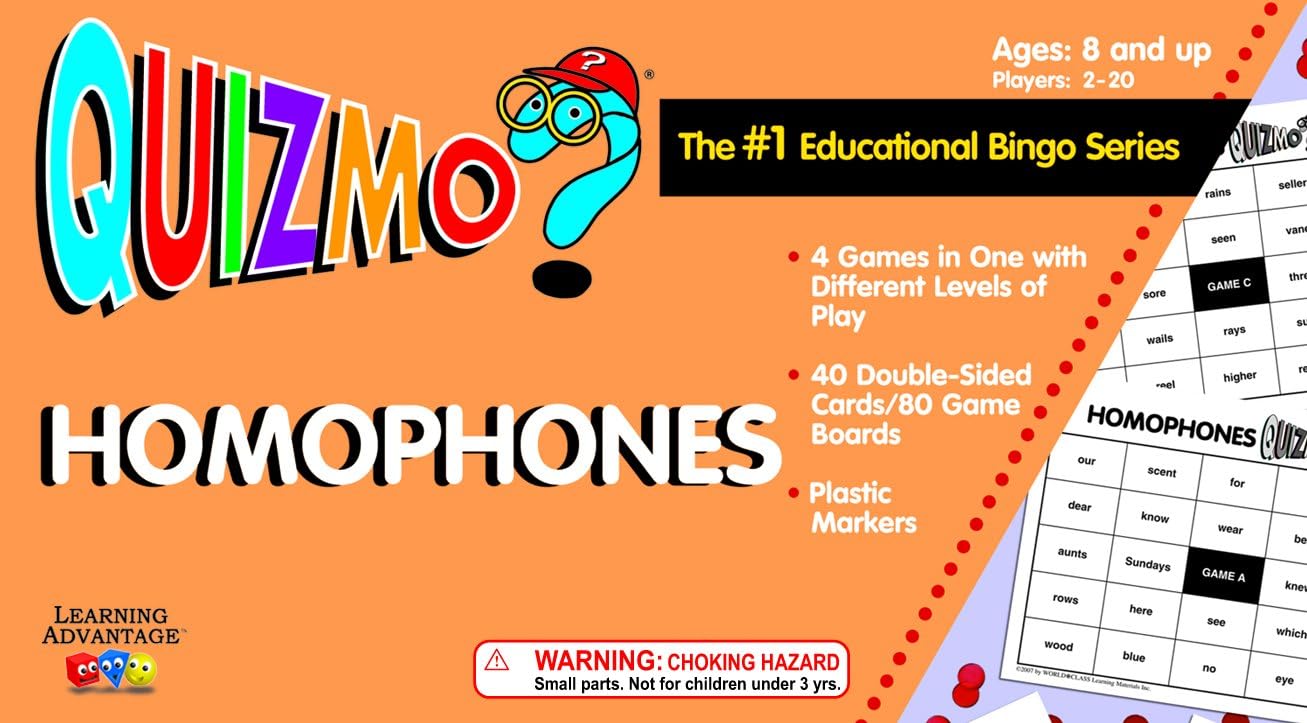 Amazon.com: QUIZMO Homophones Quizmo Game : Toys & Games