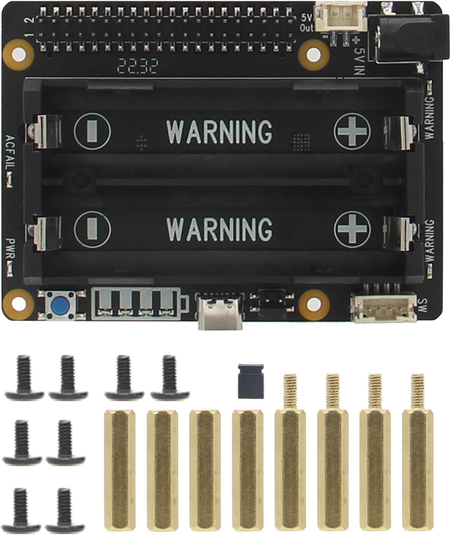 Geekworm Raspberry Pi 4 UPS X703, Ultra-compact 18650 UPS Shield with ...