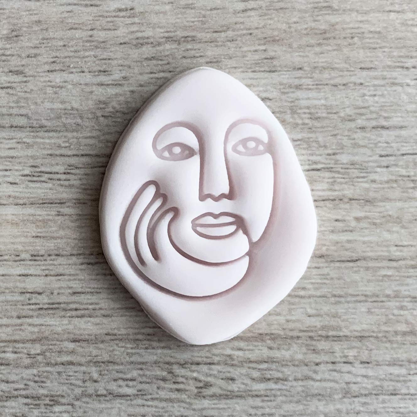 Amazon.com: Abstract Face 2 Embosser, Stamp For Fondant, Polymer Clay ...