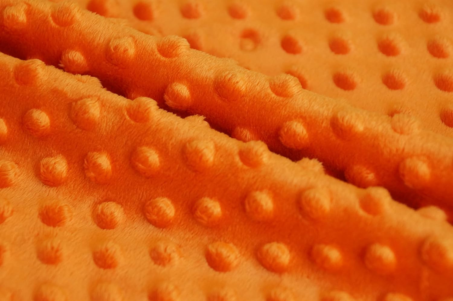 Amazon.com: Orange Minky Bubble Dimple Dot Plush Fur Fabric Polyester ...