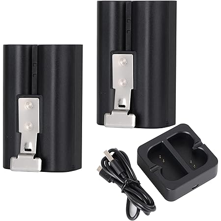 Amazon.com: Charging Station and 2 Packs Replacement Battery Compatible ...