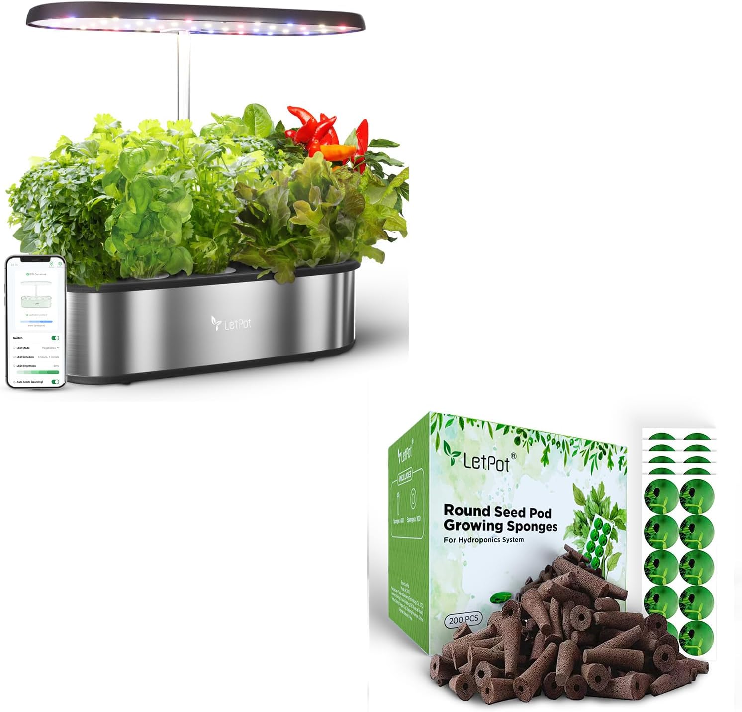 Amazon.com : LPH-SE Hydroponics Growing System with 200 PCS Pods ...
