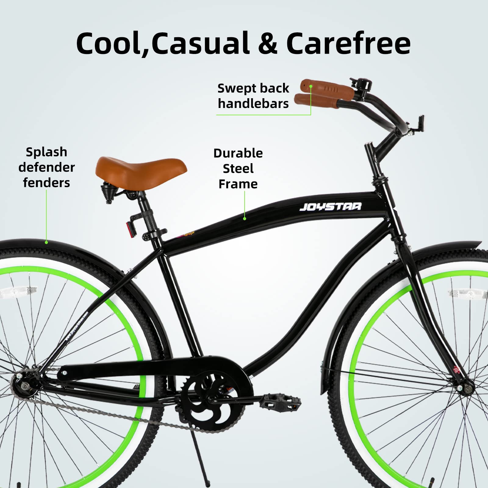 Snapklik.com : JOYSTAR Beach Cruiser Bike For Ages 12-14 Years Old ...