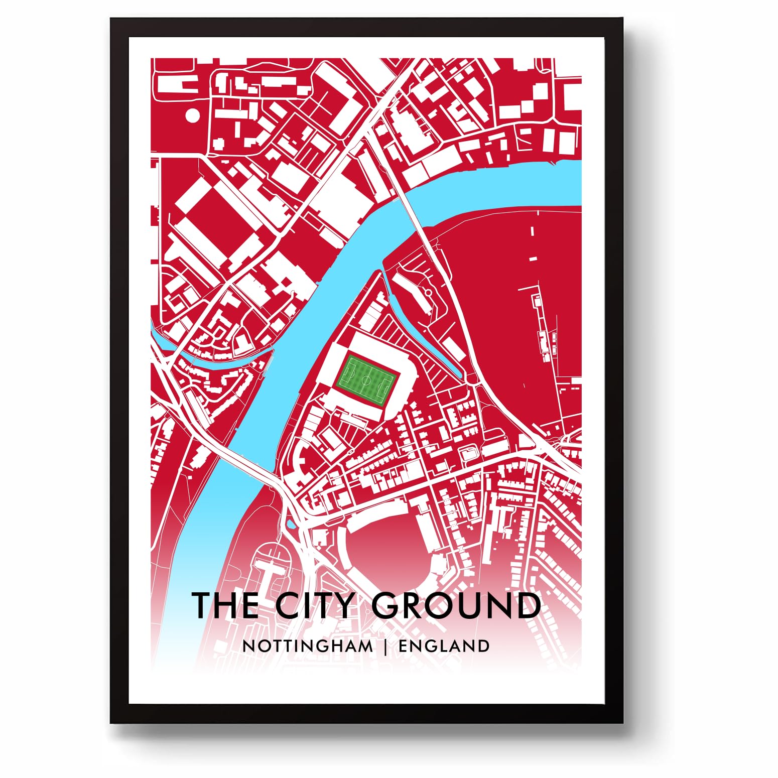 GroundDesigns NOTTINGHAM FOREST Football Gift CITY GROUND Stadium Art ...