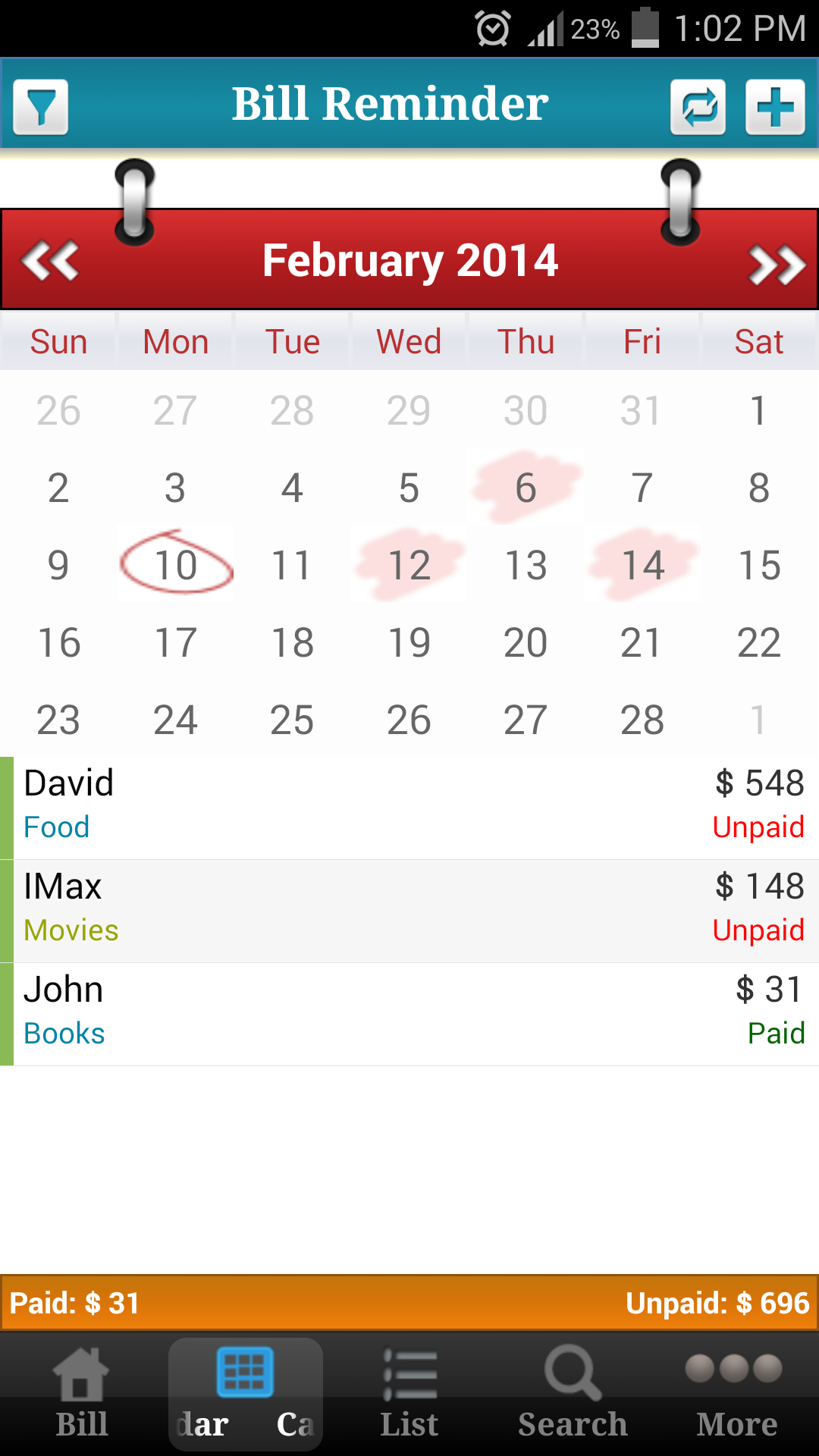Bill Reminder Free BillManager - App on Amazon Appstore