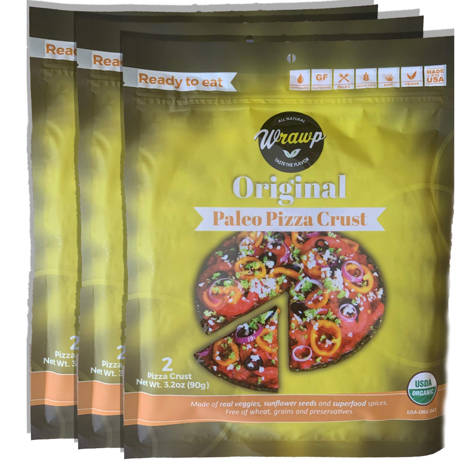 Amazon.com: Pizza Crust Original (3 PACK) or 6 pizza. SHELF STABLE ...