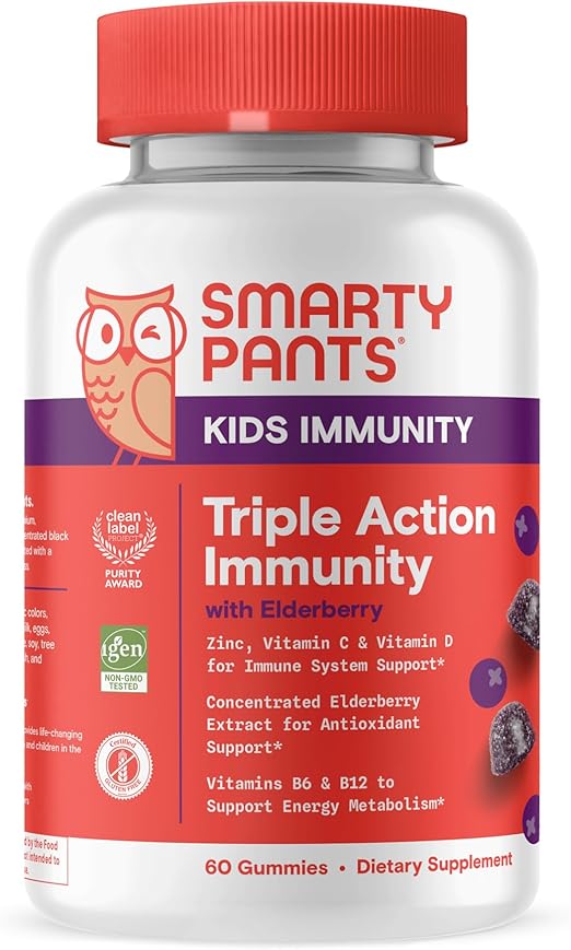 Amazon.com: SmartyPants Kids Immunity Elderberry Gummies: Kids Immune ...