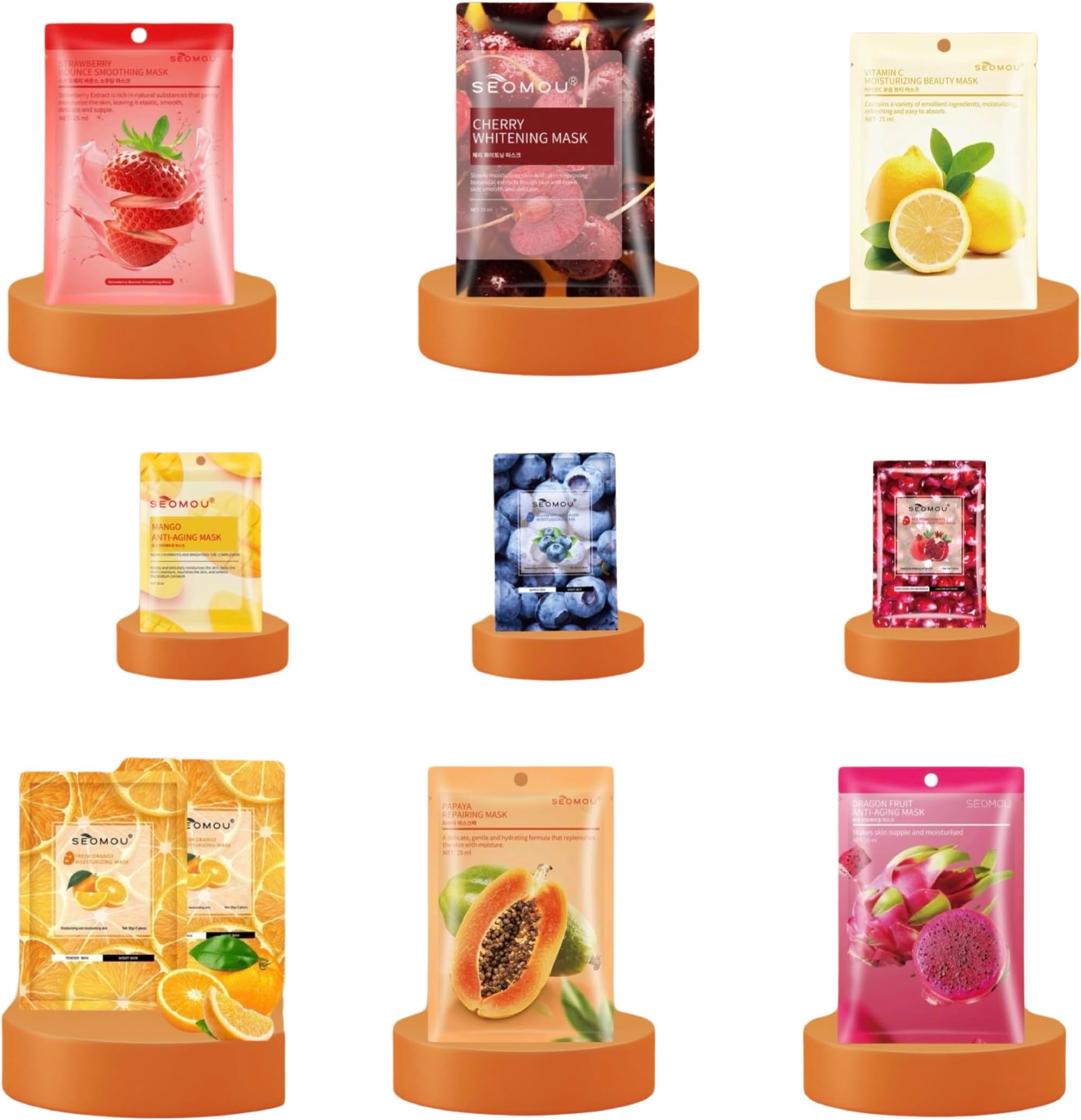 Amazon.com : Korean Face Mask Sheet Aloe Vera 6 Mask Pack for ...