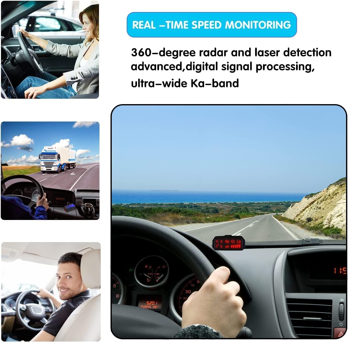 Detector de radar para coches, ayuda a conducir con memoria silenciosa ...