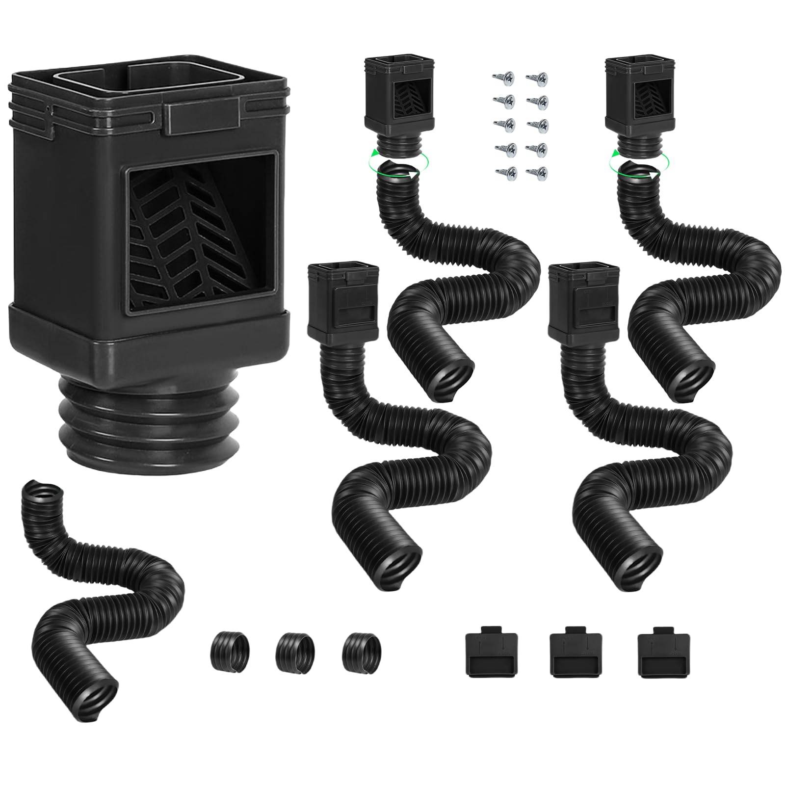 Pathneer 5 Pack Rain Gutter Downspout Extensions, Extra Long Downspout ...