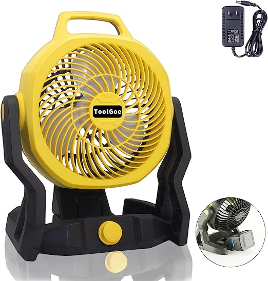 Cordless Battery Operated Fan for DeWalt 20V Battery,Household ...