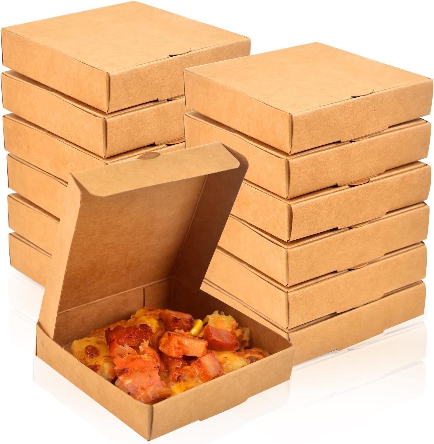 Amazon.com: Gueevin 100 Pcs 4.7 Inch Mini Pizza Boxes Small Pizza Boxes ...