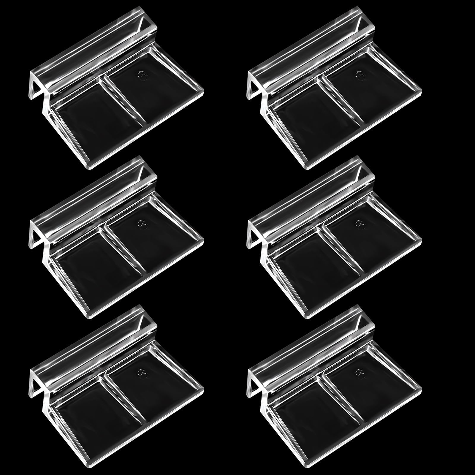 LLOUSSAK 6Pcs Rimless Aquarium Lid Clips, 6mm Thick Acrylic Fish Tank ...