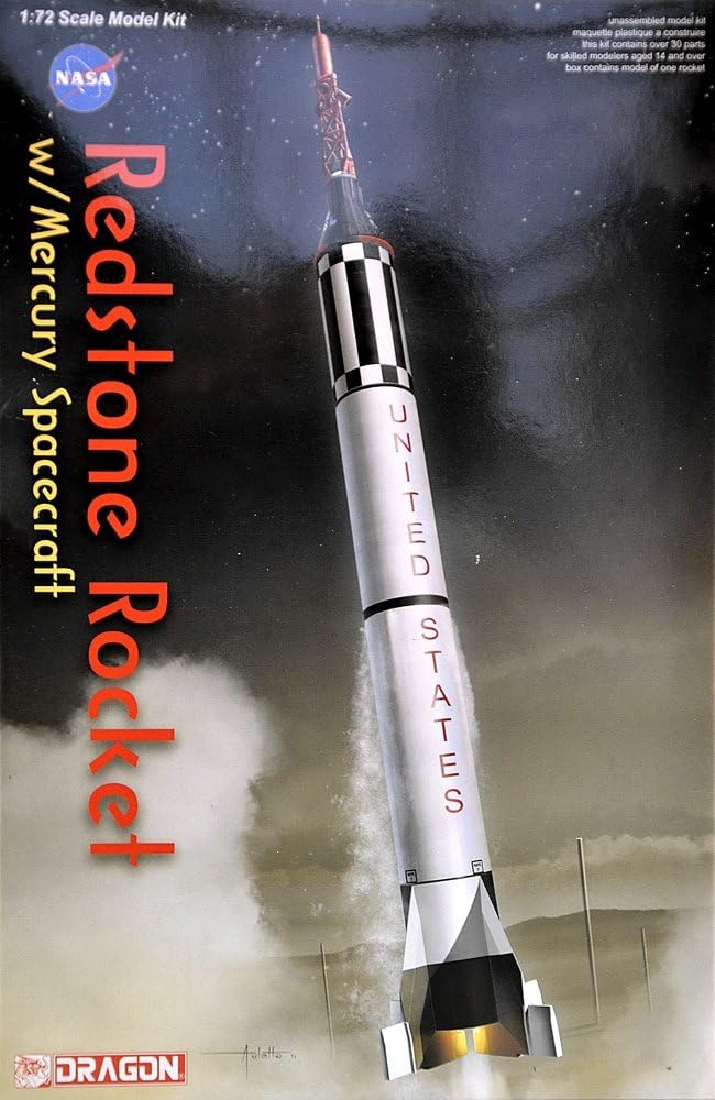 Amazon.com: Dragon Models 1/72 Redstone Rocket with Mercury Spacecraft ...