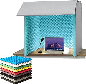 Amazon.com - Soundproof Vocal Booth – Portable Isolation Recording Box ...
