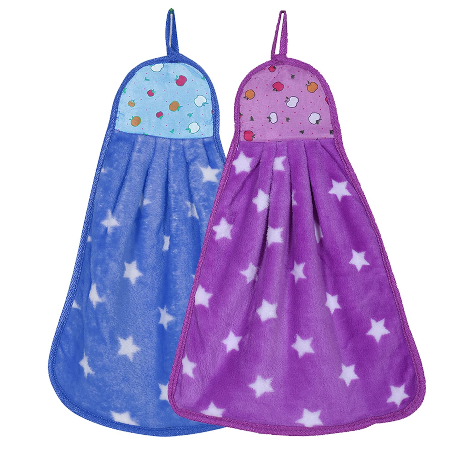 Kuber Industries Soft Cotton Star Print Super Absorbent Hanging Napkin ...