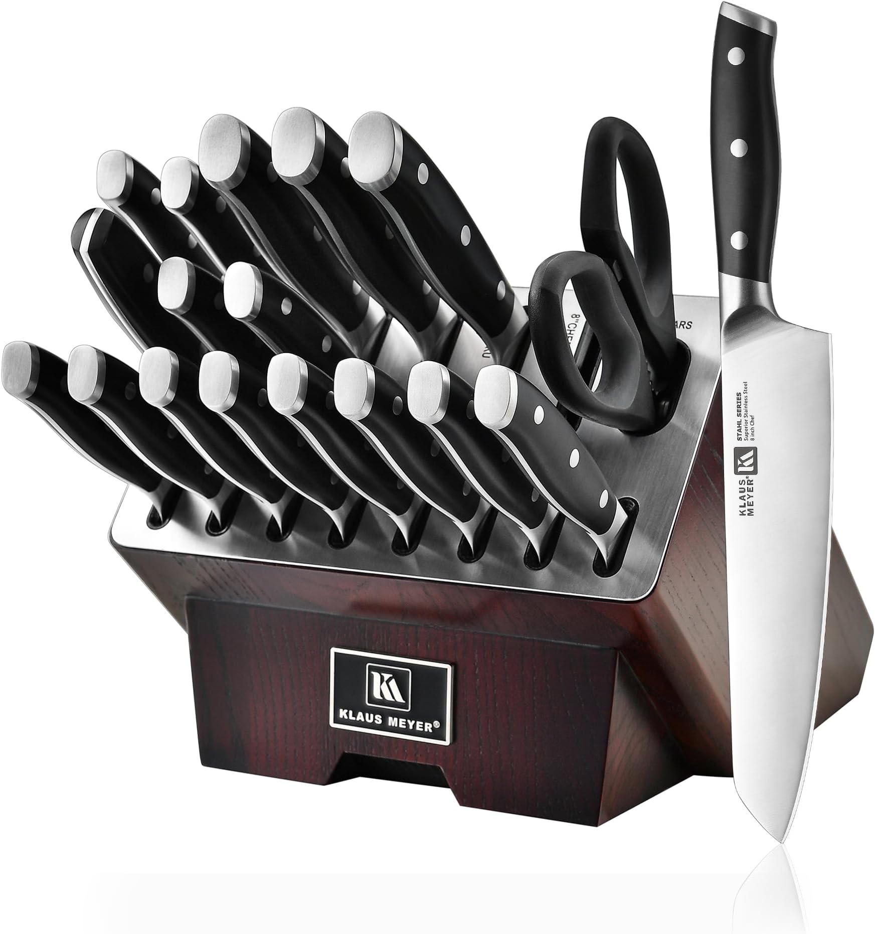 Amazon.com: Calphalon Classic Self-Sharpening Cutlery Knife Block Set ...
