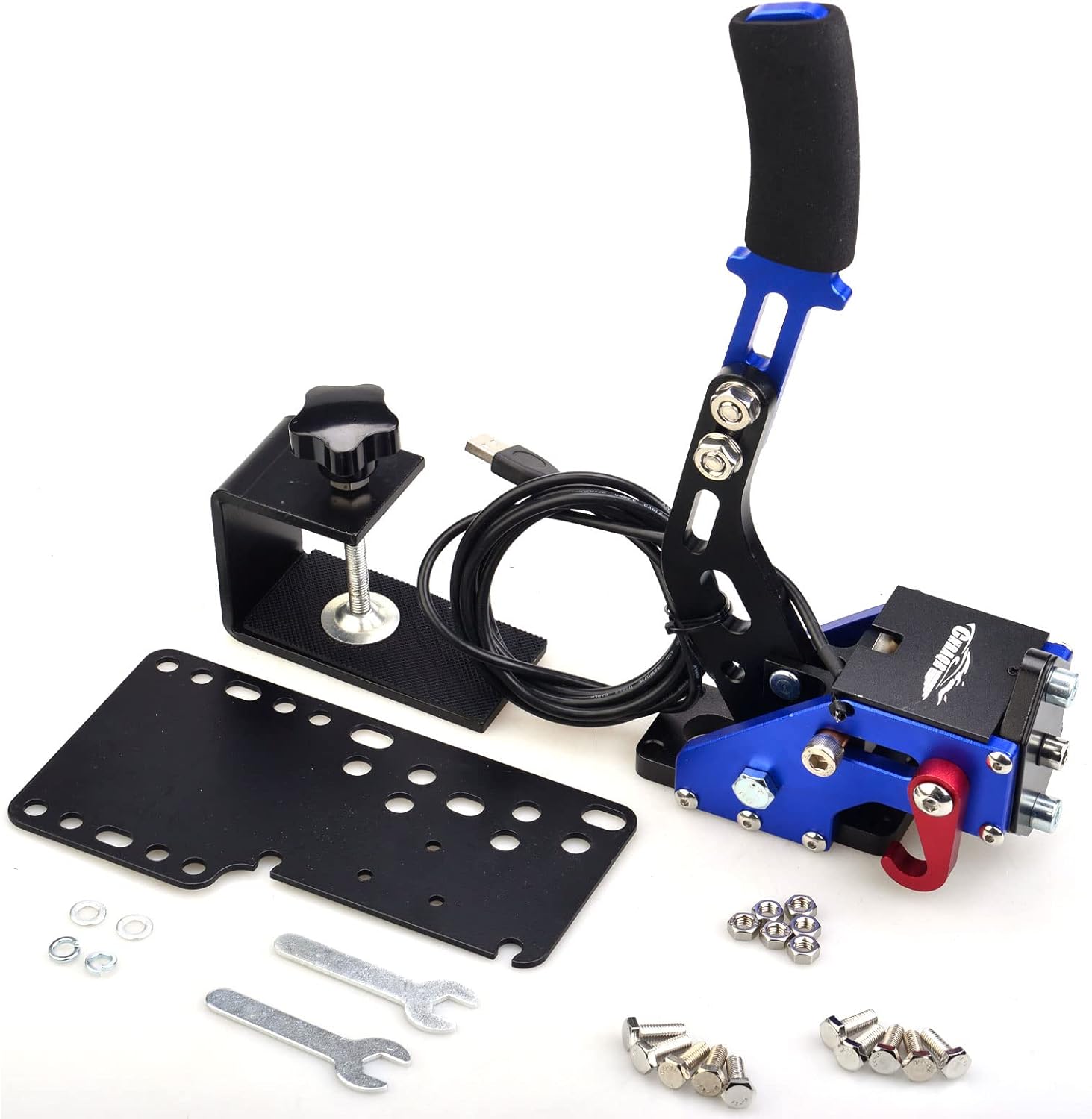 CNRAQR PC Racing Game USB Handbrake for 16Bit SIM for Racing Games ...