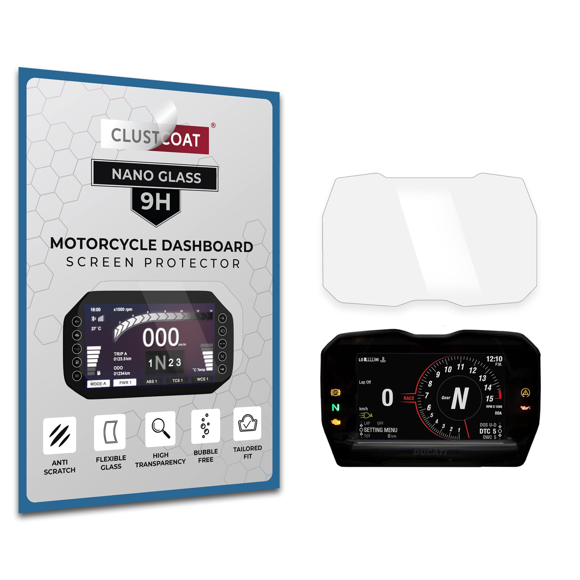 Buy CLUSTCOATCLUSTCOAT 9H NANO GLASS Motorcycle Dashboard Instrument ...
