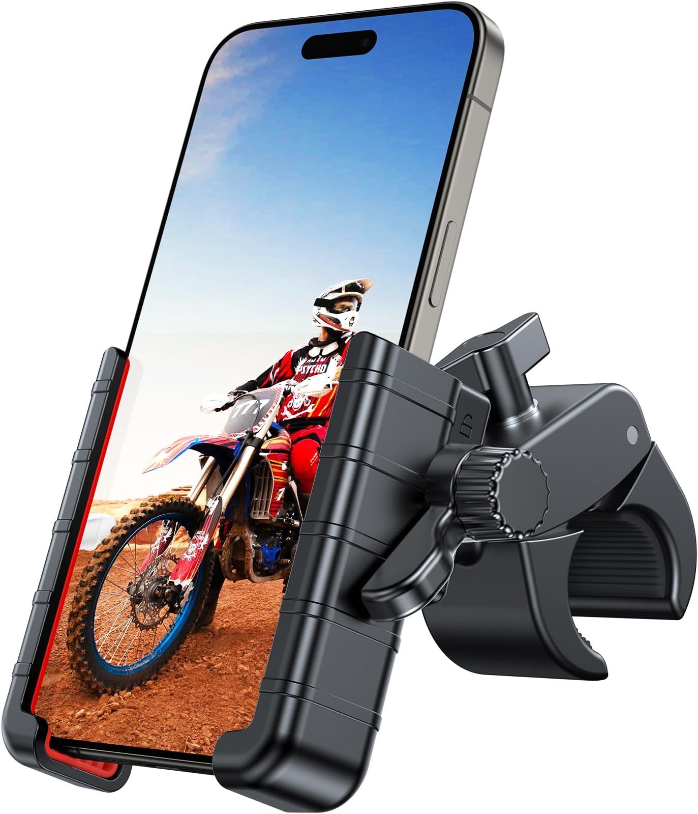 Miracase Motorcycle Phone Mount, [Support Video Recording] Bike Phone ...
