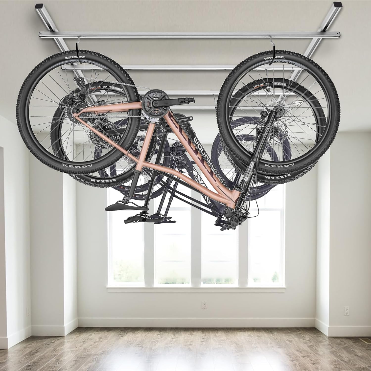 KodMtiz Ceiling Bike Storage Rack, Heavy-Duty Stainless Steel Bicycle ...