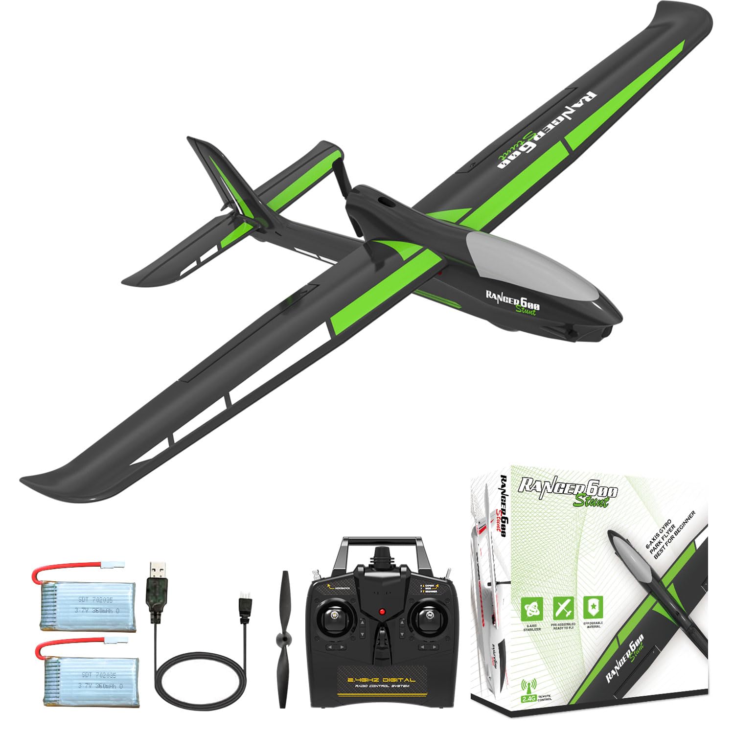 Amazon.com: Jim Magic 4 Channel RC Plane - 600mm Wingspan, Easy Control ...