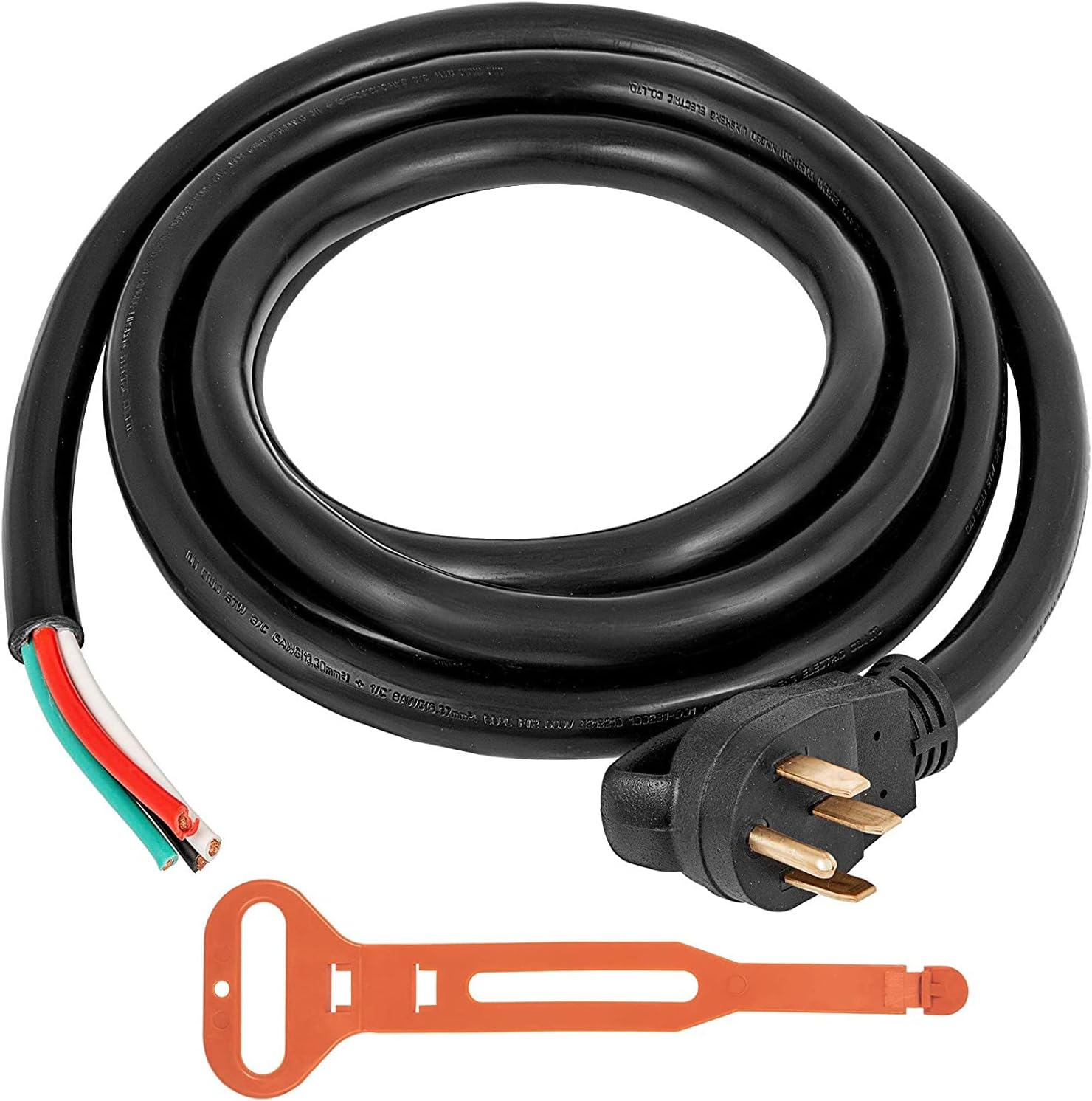 VEVOR 30Ft 50Amp Generator Extension Cord 6 Gauge STW 6/3+8/1 UL Listed ...