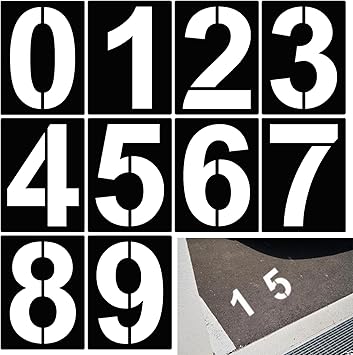 EUIEUT Large Number Stencils 10 Inch Number Template 0 to 9 Curb ...