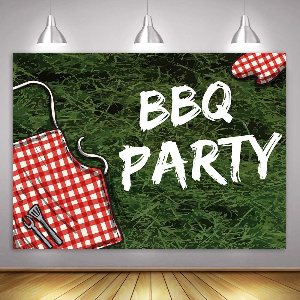 Amazon.com : MTMETY 10X7ft BBQ Party Meadow Wild Party Backdrops Photo ...