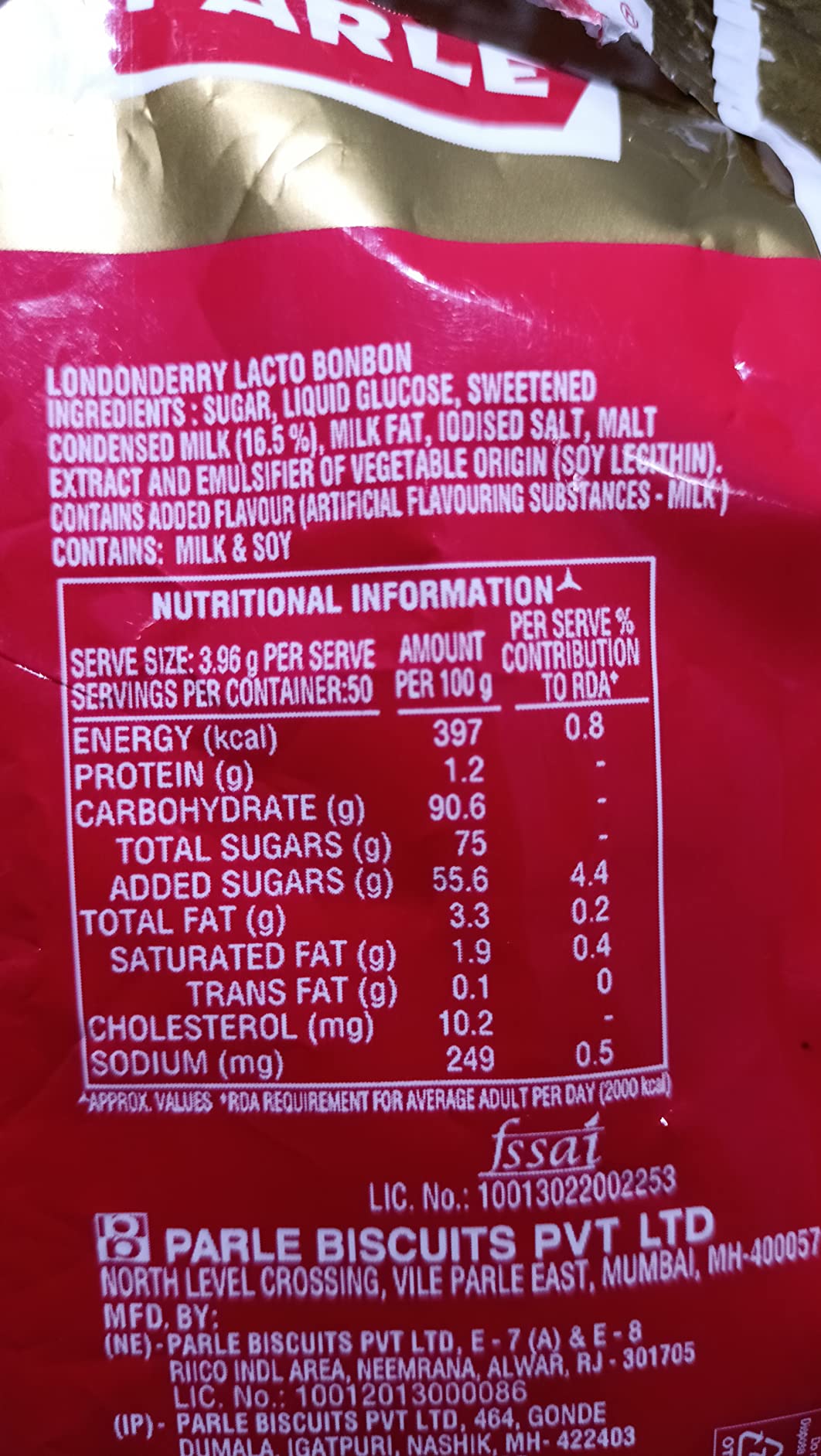 Parle Grand Caramel Londonderry Pouch, 198g - 217.8 Grams (Item Weight ...