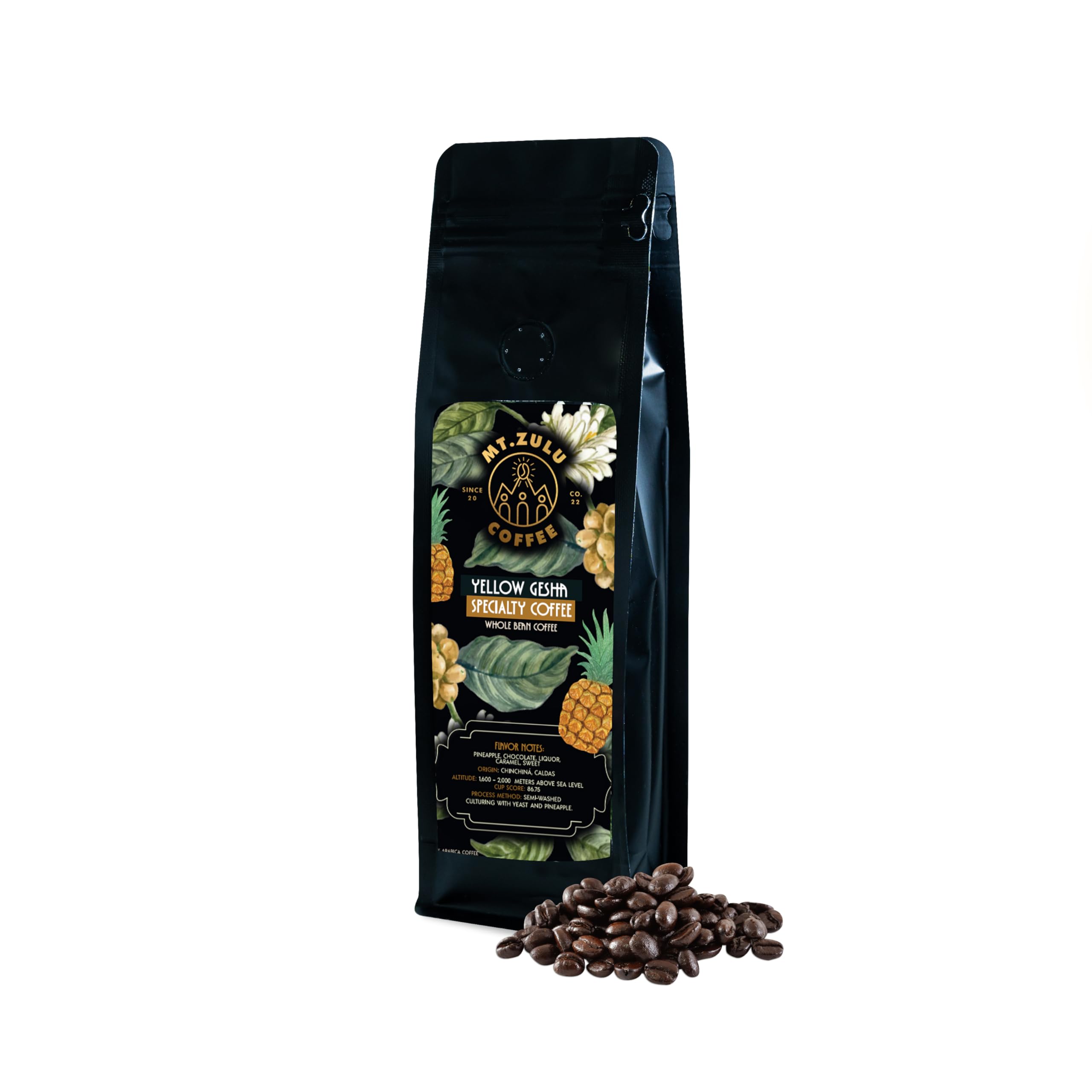 Amazon.com: Mt. Zulu Yellow Gesha/Geisha Natural Pineapple Fermented ...