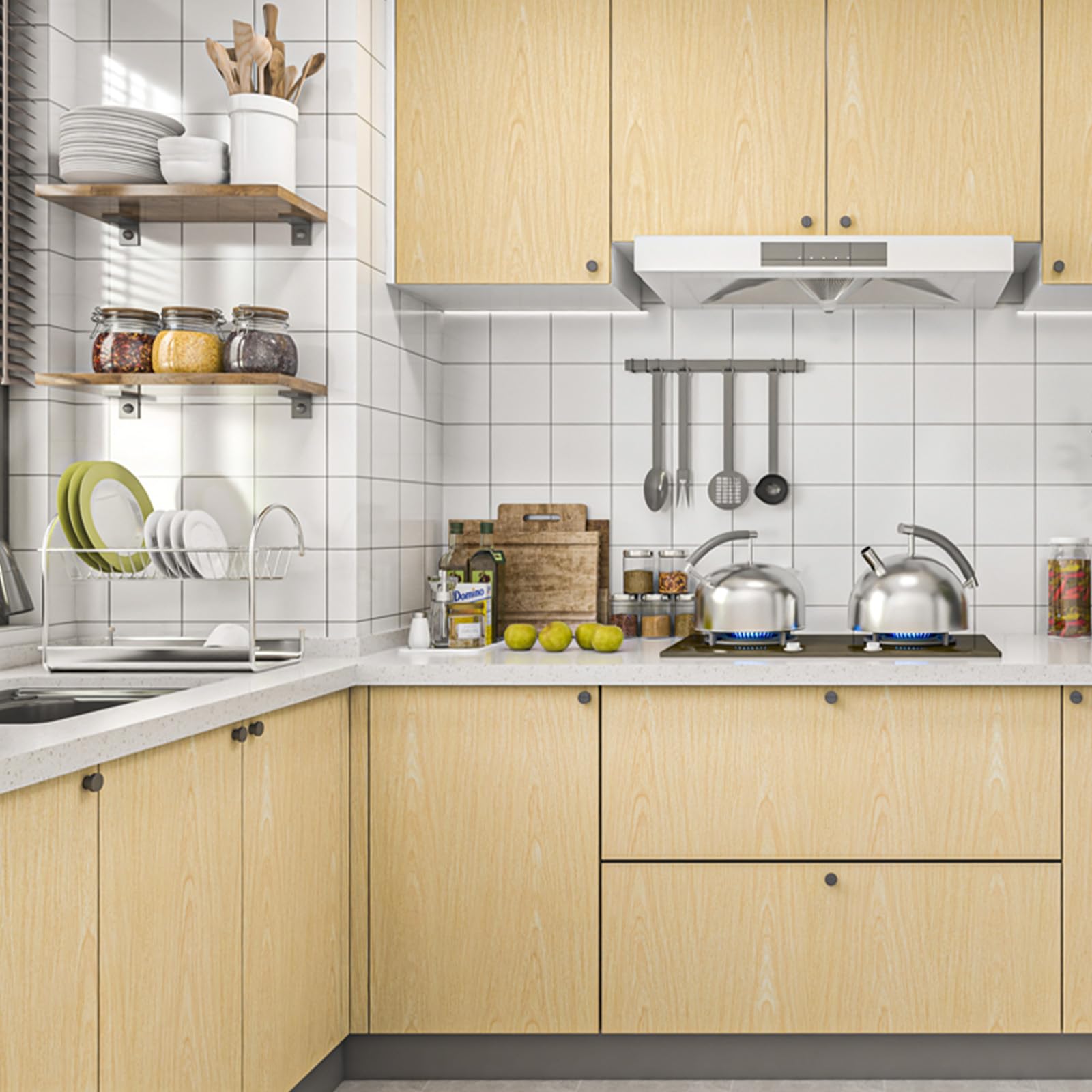 Snapklik.com : Wood Grain Contact Paper Light Natural Wood Wallpaper ...