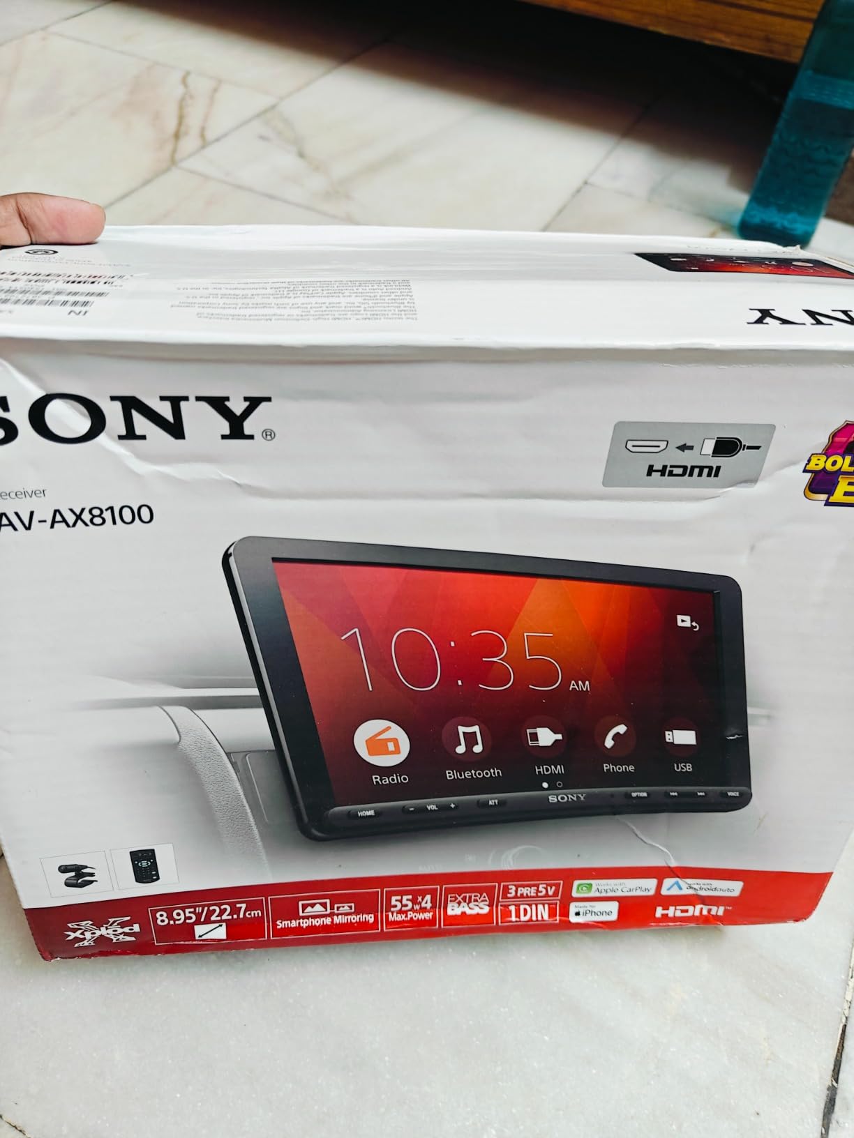 Sony Car Stereo XAV-AX8100 22.7 cm (8.95 inch) Large Screen Digital ...