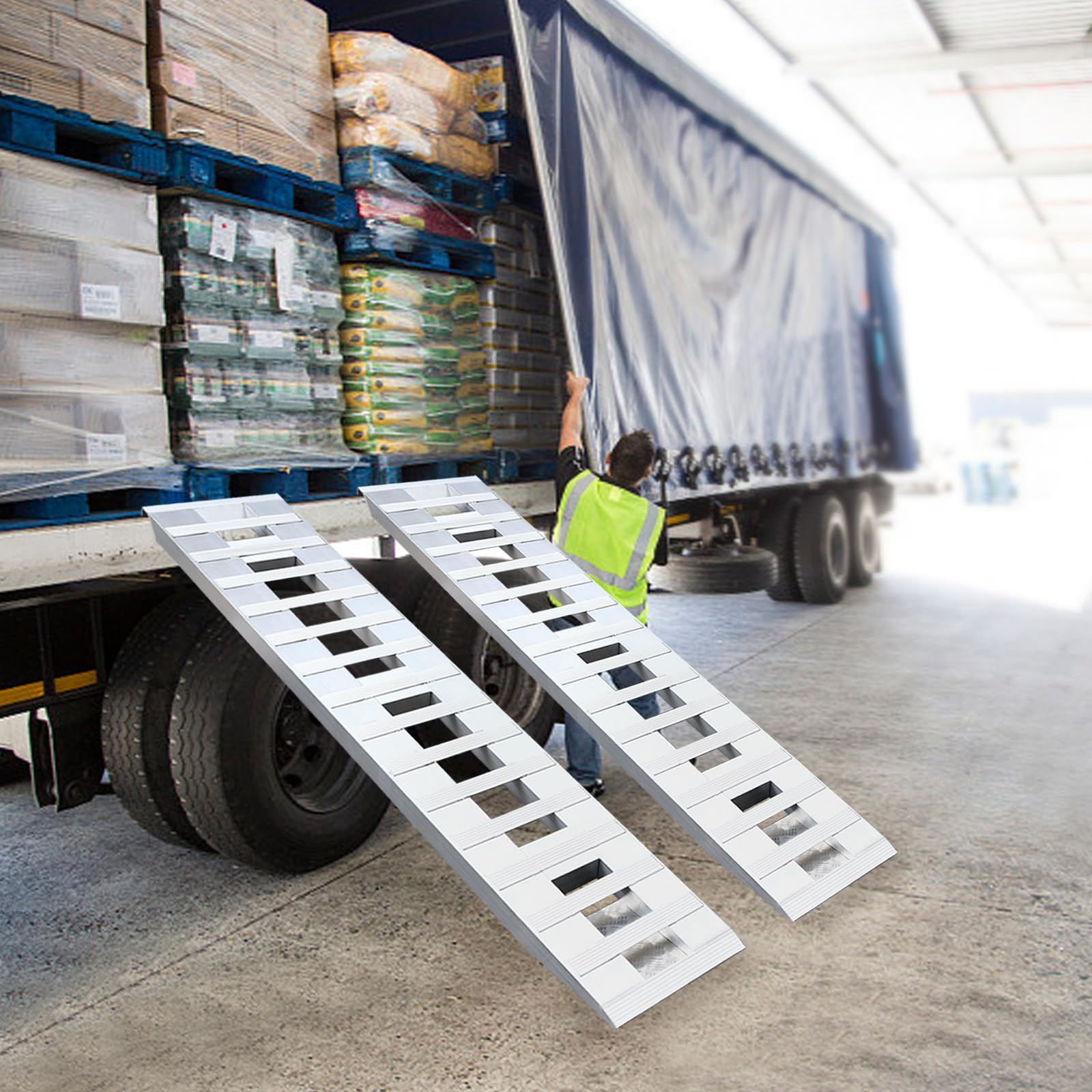 Aluminum Ramps For Trucks 84" Aluminum Loading Ramps (6000lb Capacity ...