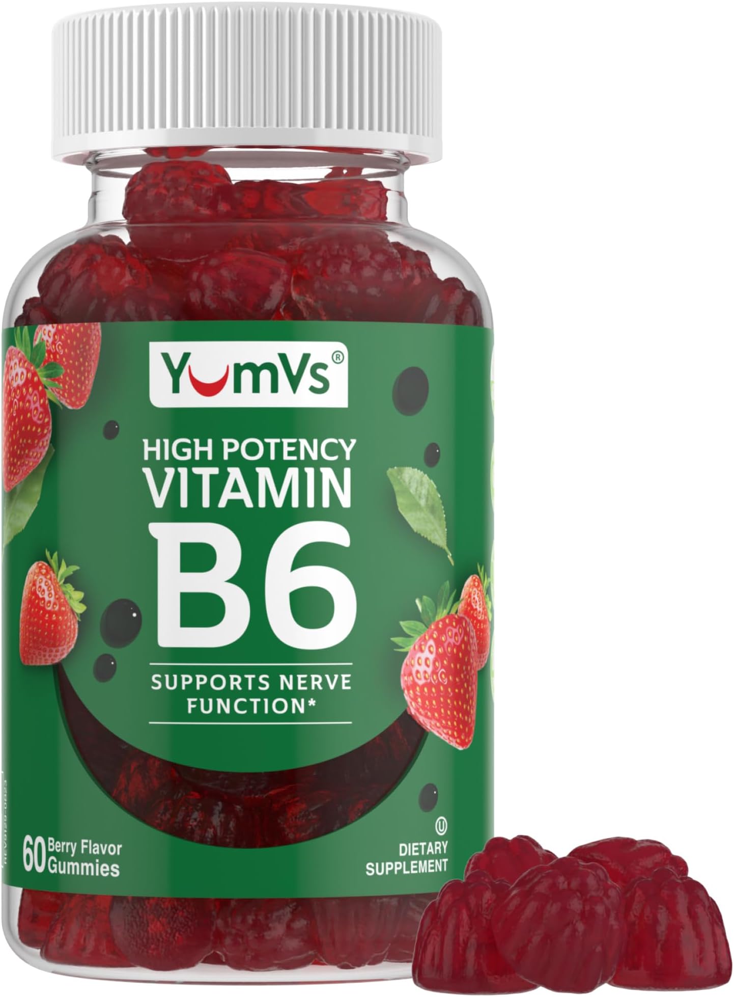 Amazon.com: YUM-V'S Vitamin B6 Gummies - High Potency Vitamin B6 100mg ...