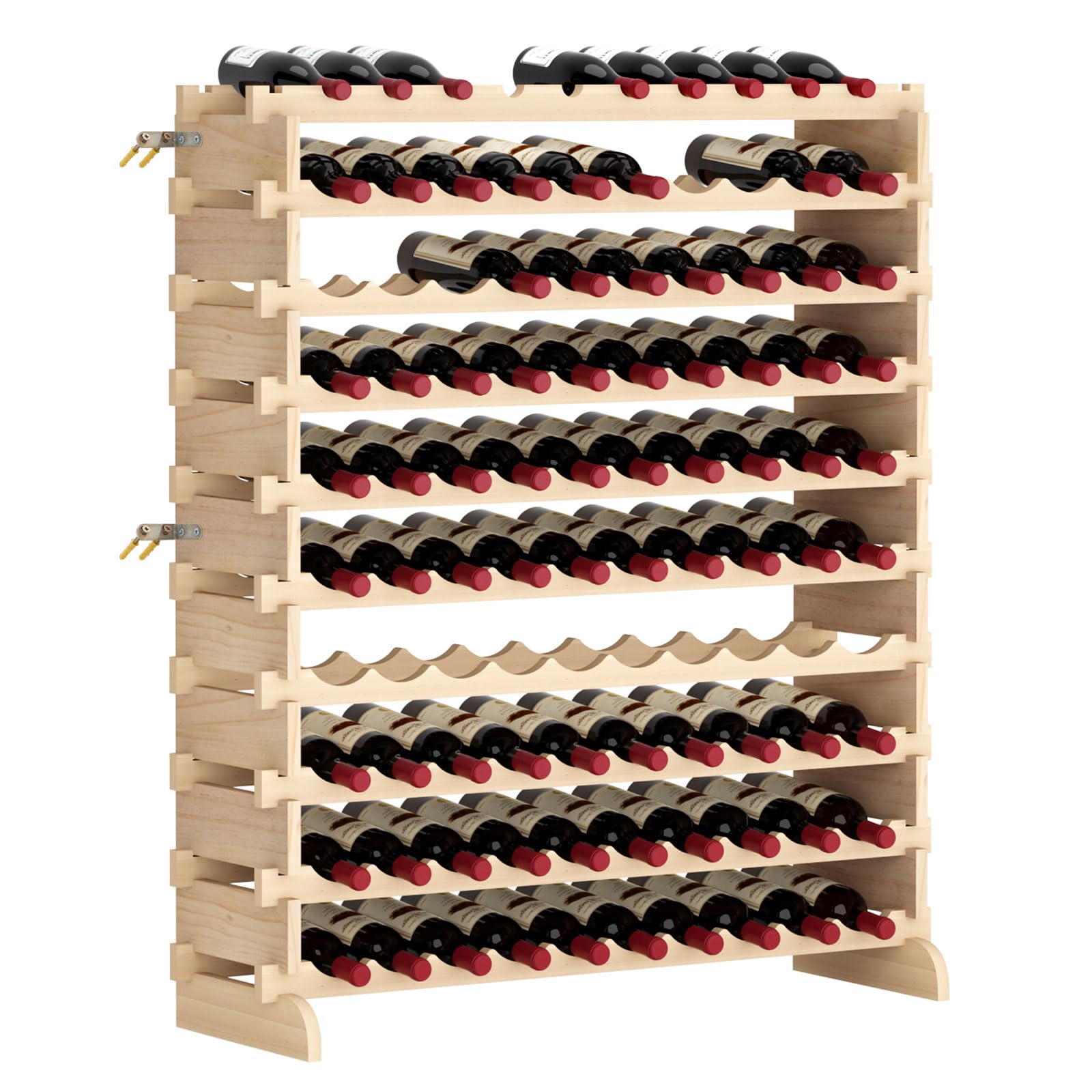 Snapklik.com : Soges 100 Bottle Wine Rack, 10-tier Stackable Wine ...