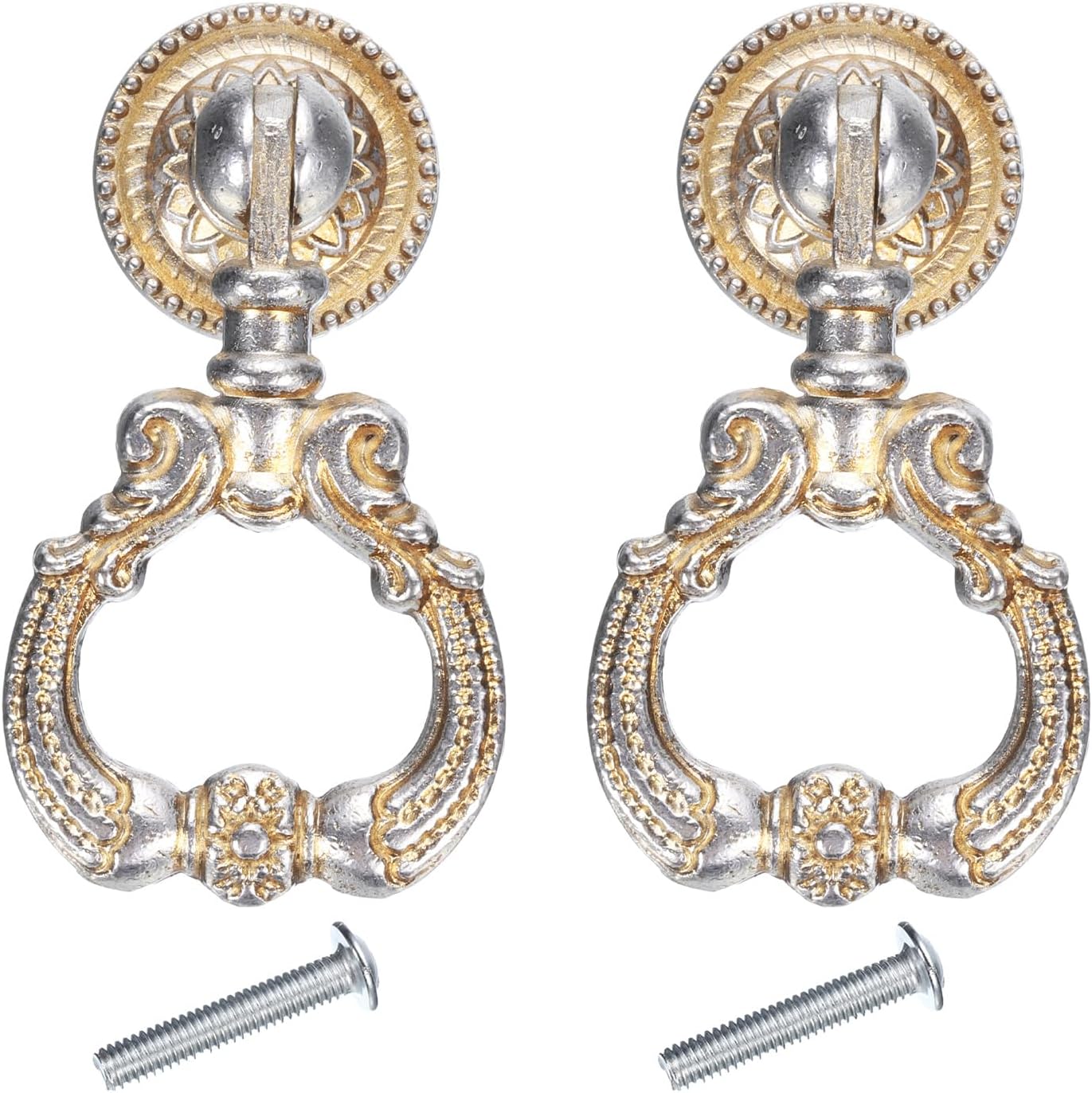 uxcell 2 Sets Vintage Pendant Drawer Pulls with Single Mounting Hole ...