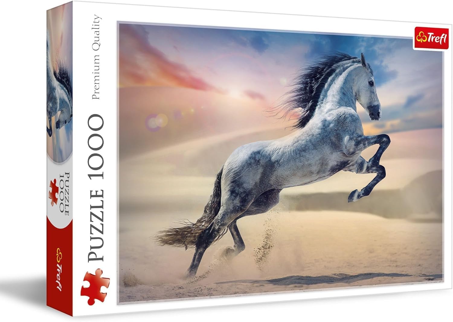 Amazon.com: Trefl Majestic Horse 1000 Piece Jigsaw Puzzle Red 27"x19 ...