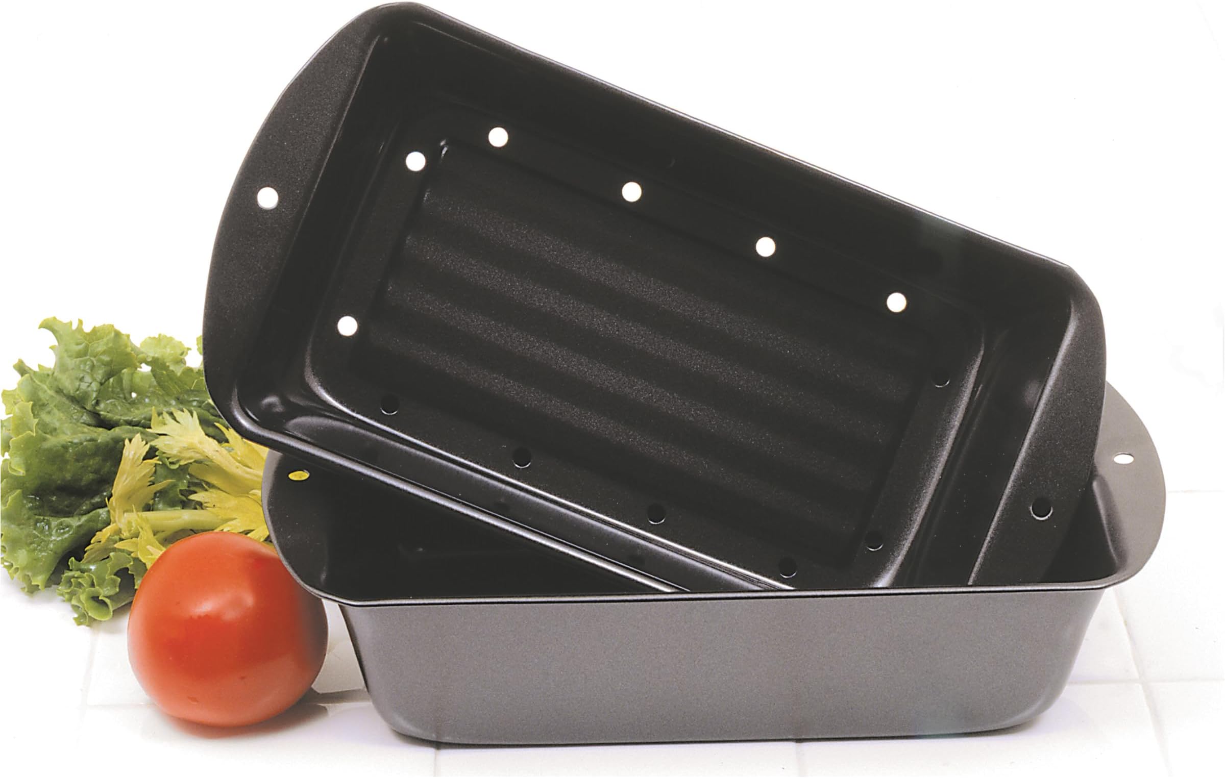 Amazon.com: Norpro Nonstick Meat Loaf/Bread Pan Set: Loaf Pans: Home ...